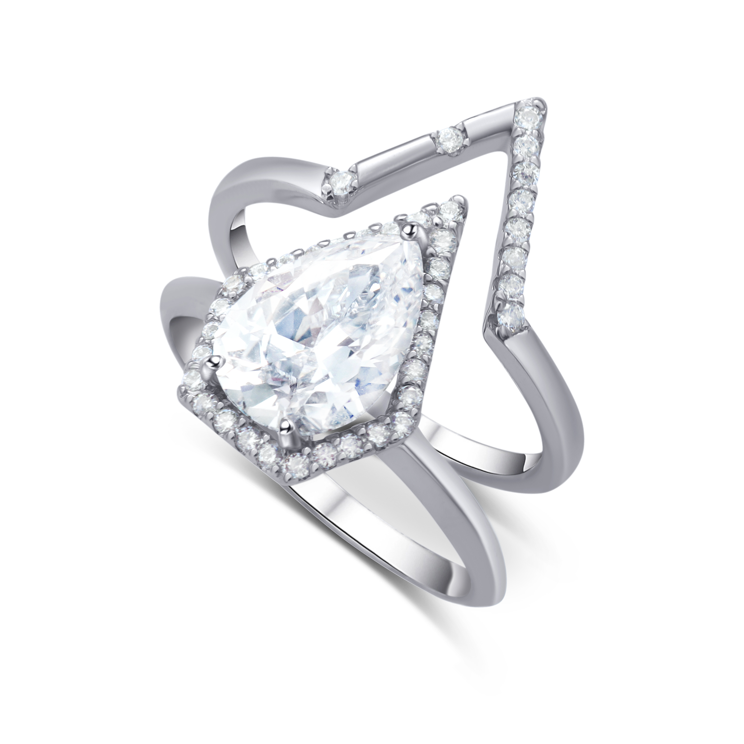 Starship and Landing Dock Crystal Ring Set – Written in the Stars