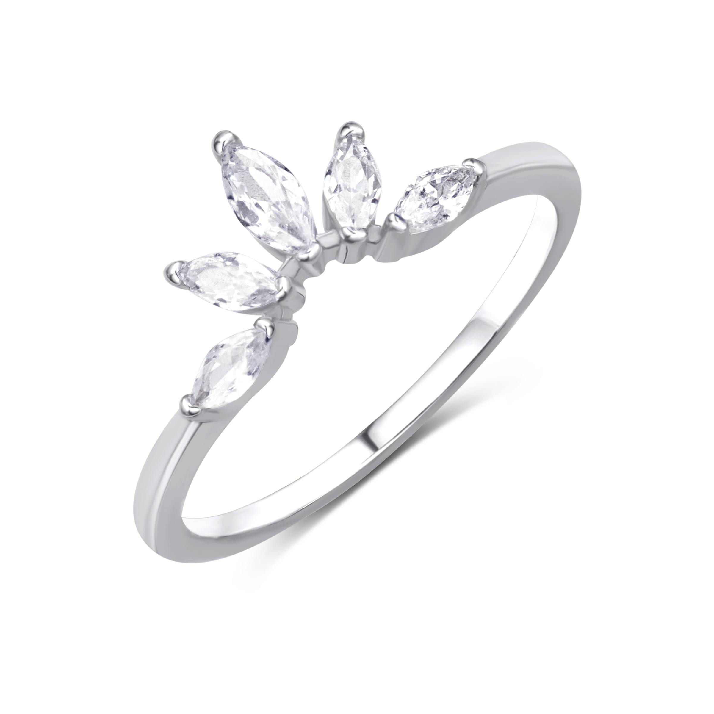 Interstellar Rounded Crystal Crown Stacking Ring Band – Written in the ...